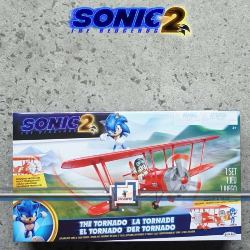 Jual Sonic The Hedgehog Movie 2 The Tornado Airplane With Sonic & Tails ...