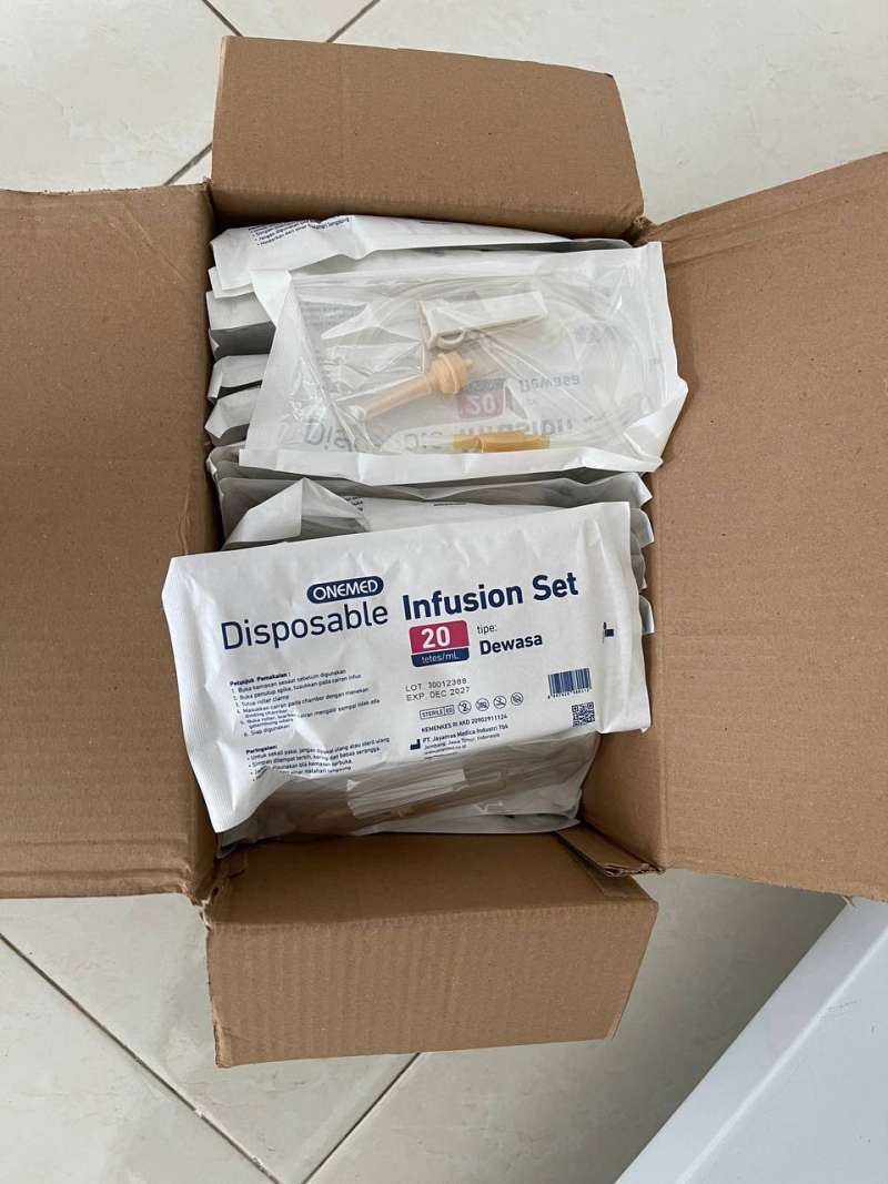 Jual ONEMED Infusion Set Dewasa Anak/Selang Infus Dewasa Anak di Seller ...
