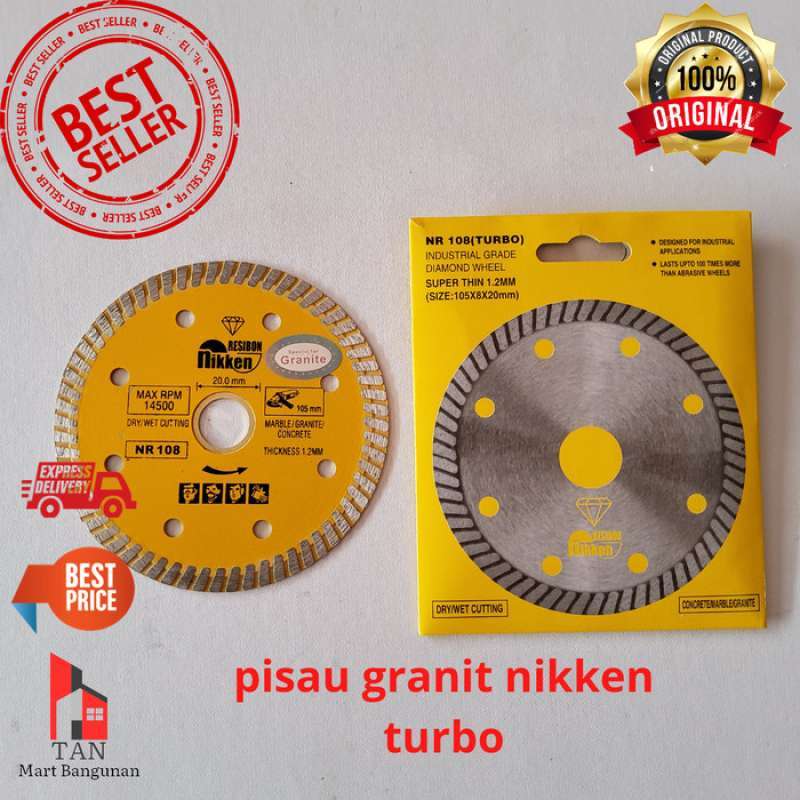 Promo Diamond Wheel Nikken Resibon Turbo Pisau Potong Granit Turbo ...