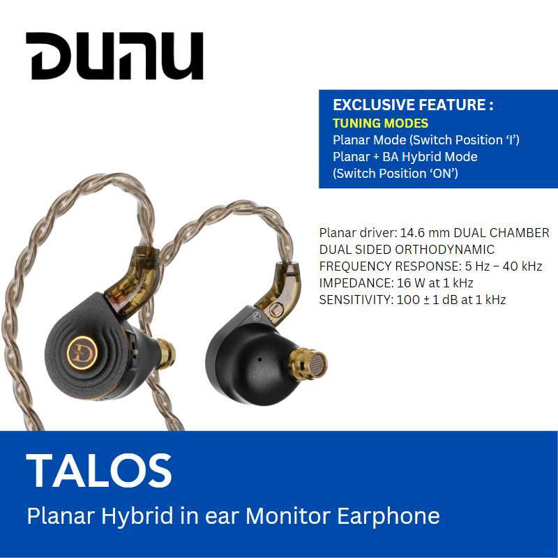 Jual Dunu Talos Planar Hybrid in ear Monitor Earphone di Seller ...