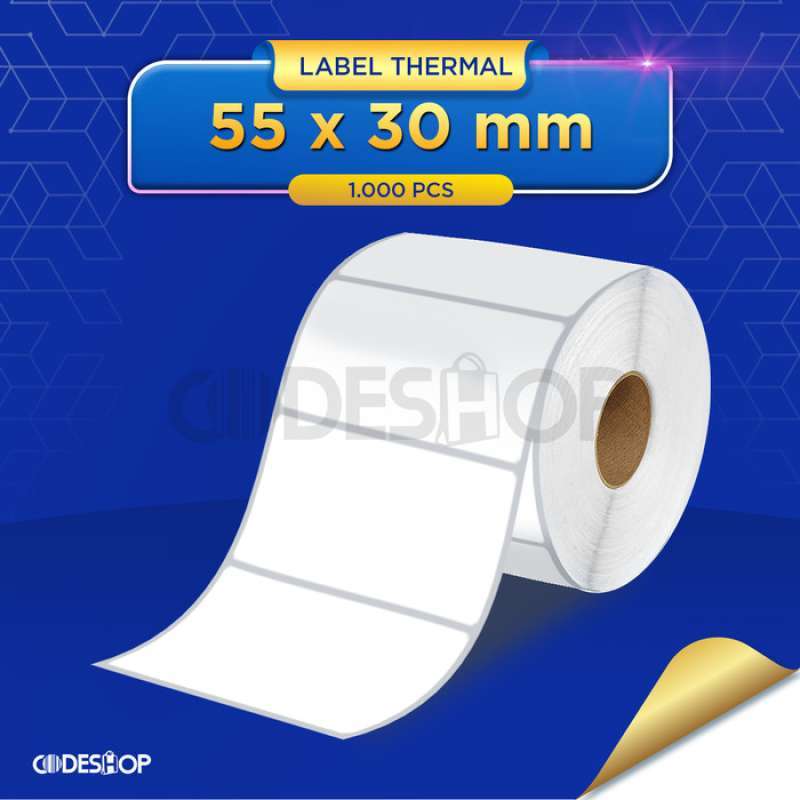 Jual Codeshop Stiker Label Barcode 55 X 30mm Thermal 1 Line Isi 1000 ...