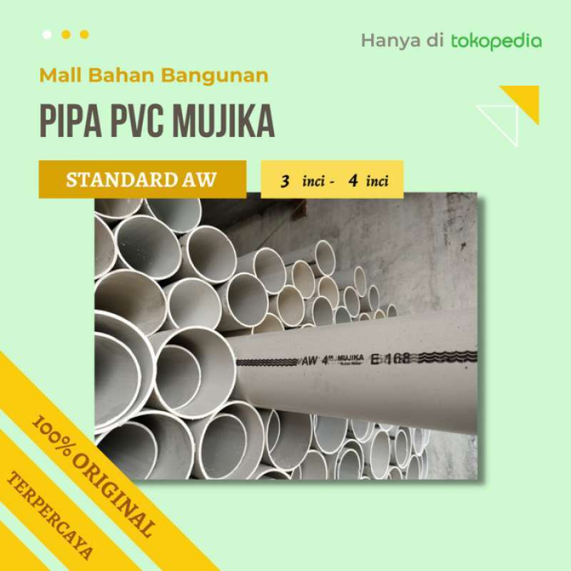 Promo Pipa Paralon Murah Pipa Pvc Mujika Aw 4 Inch 3 Pipa Air Kotor 4 ...