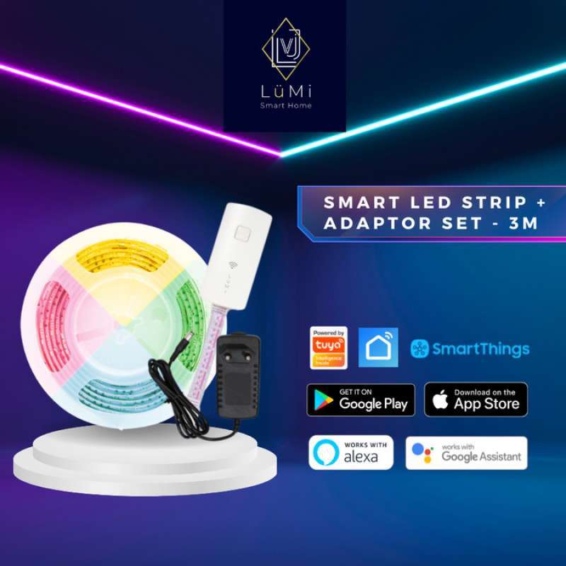 Promo LUMI Smart Lampu LED Light Strip RGB 3Mtr + Adaptor controller ...