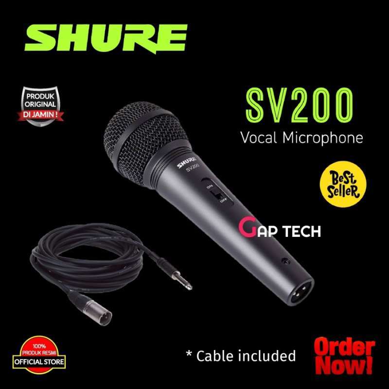 Jual SHURE SV200 / SV 200 Dynamic Vocal Microphone Original di Seller ...