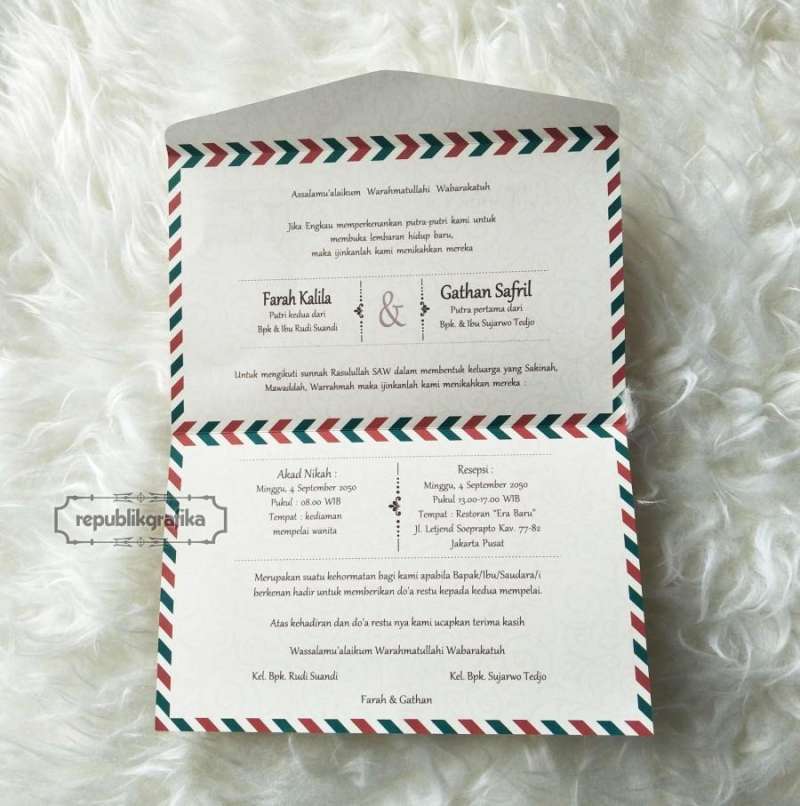 Jual Cetak Undangan Pernikahan Murah Model Erba 88183, Free Plastik Opp ...