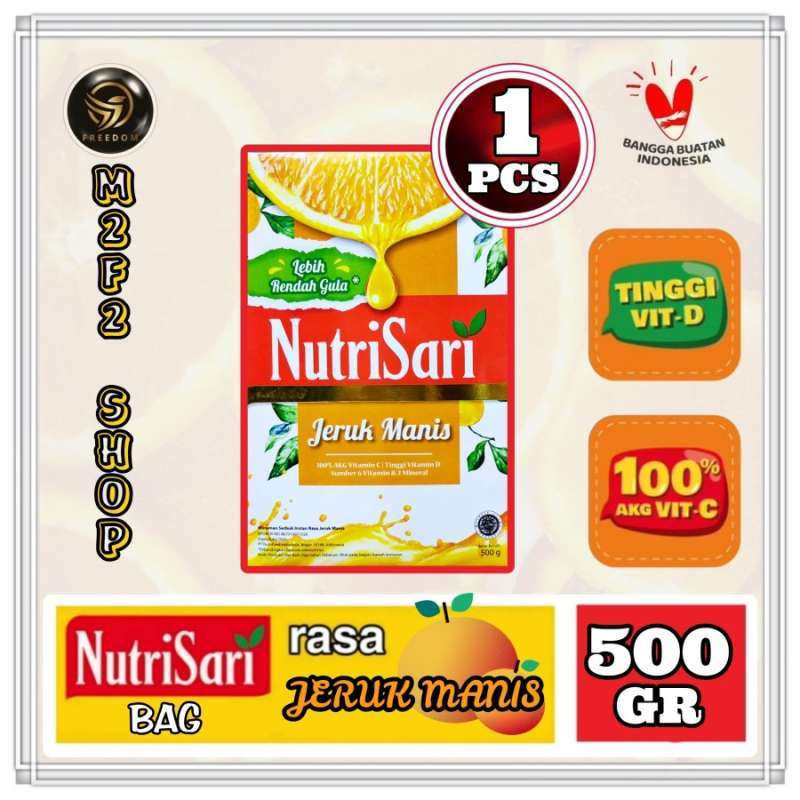 Jual NutriSari Minuman Serbuk Jeruk Manis Refill - 500 gr (Kemasan ...