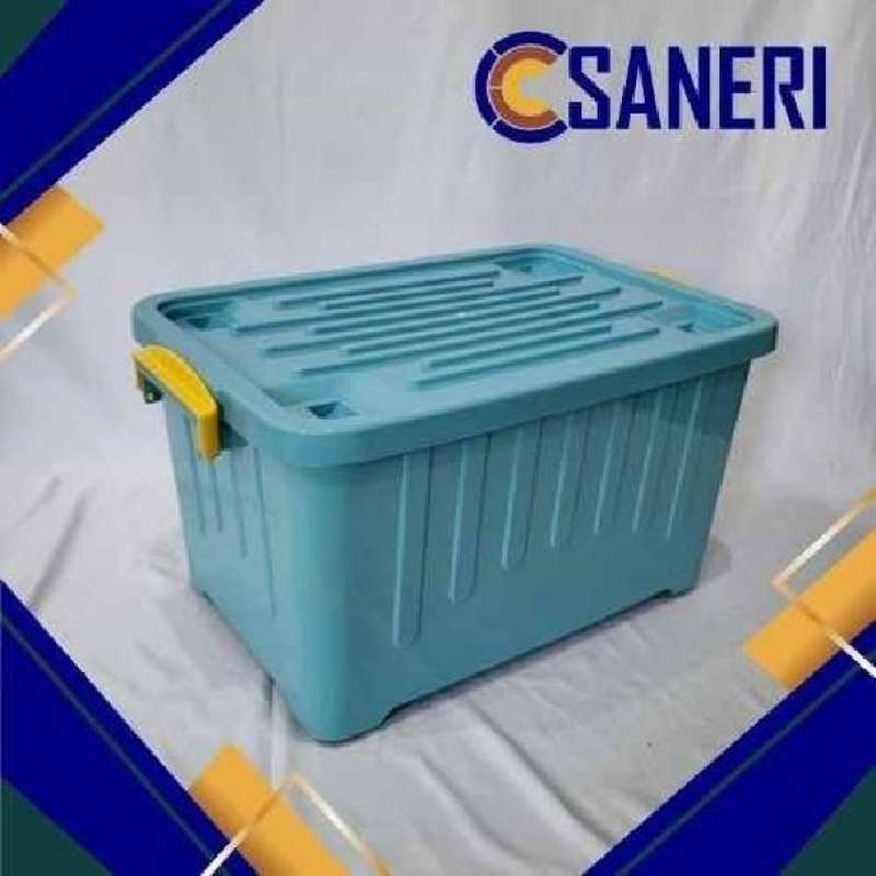 Jual Container Box Penyimpanan Plastik 60 Ltr Biru Hijau Pastel - Hijau ...