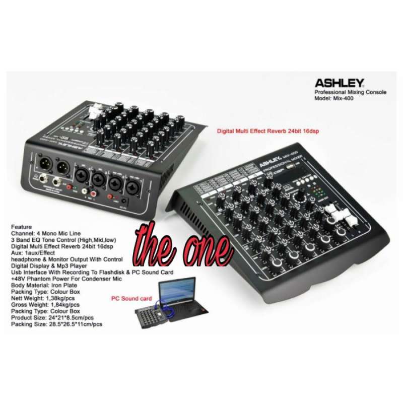 Promo MIXER ASHLEY 4 CHANNEL BETTER 4,USB,MP3, bluetooth, RECORDING ...