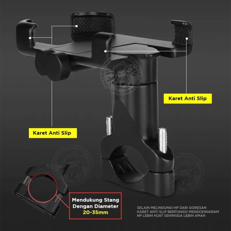 Promo Promo - Holder Hp Motor Besi A Kuat Aman Anti Maling Phone Stand ...