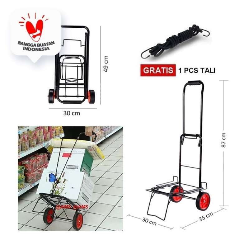 Jual Trolley Lipat Universal Alat Angkut Barang Troli Lipat Besi ...