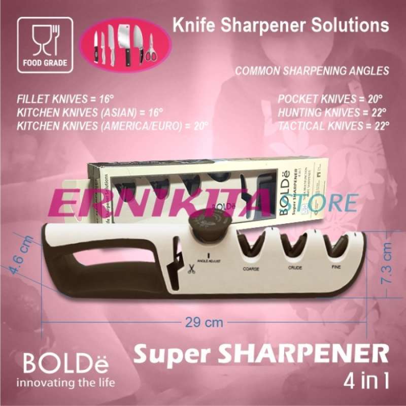 Promo Bolde Super Sharpener 4 In 1- Pengasah Pisau Dan Gunting 4 Fungsi ...