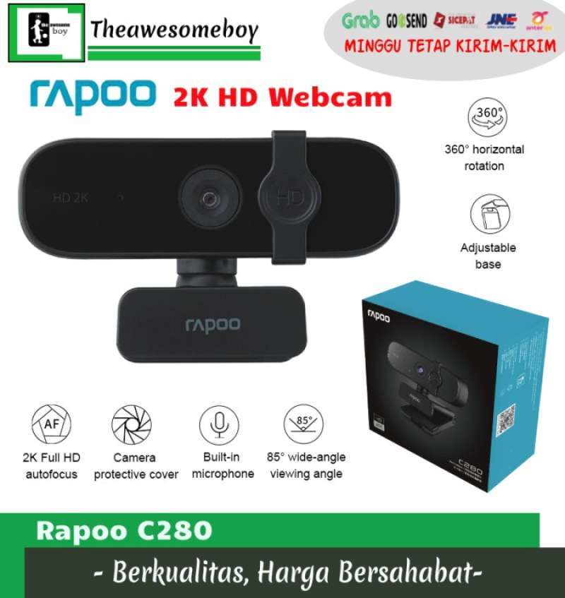 Promo Rapoo C280 2K Hd Webcam Video Conference 360 Rotation Noise ...