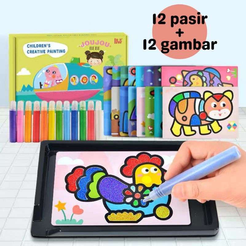 Jual Mainan Edukasi Diy Sand Painting Game Mewarnai Dengan Pasir ...
