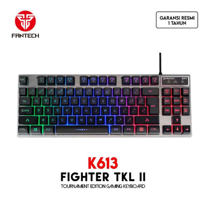 Promo Fantech Fighter Ii K613 Tkl Keyboard Gaming Membrane Aluminium ...