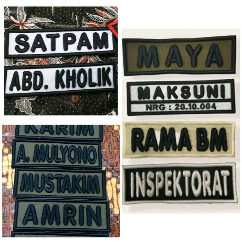 Jual Preorder Bordir Komputer Nama Timbul Patch Custom Suka Suka Bebas ...