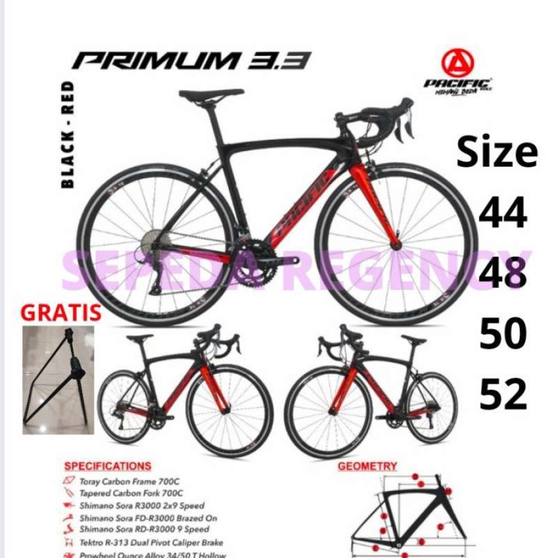Promo Sepeda Balap RoadBike PACIFIC PRIMUM 3.3 Carbon Shimano Sora 9 ...