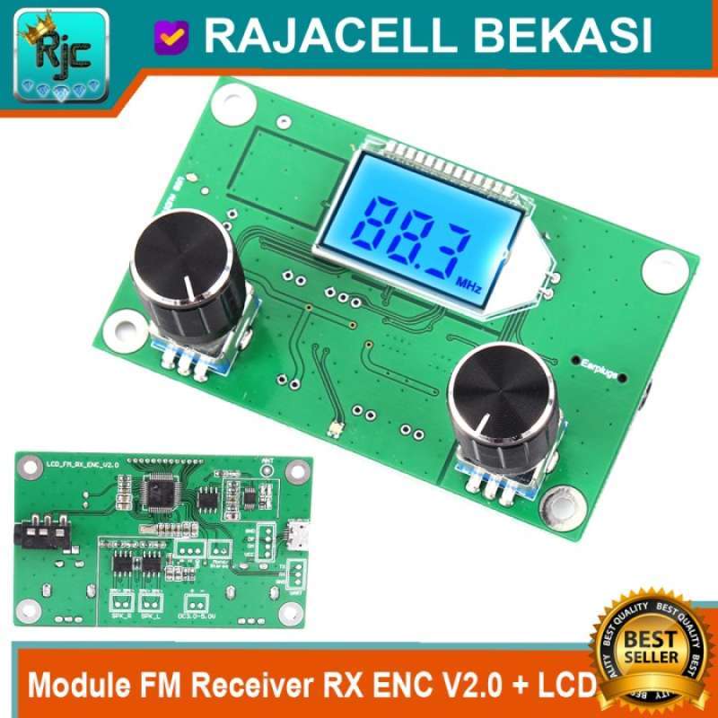 Jual Module FM Radio Receiver RX ENC V2.0 LCD Penerima Radio 76MHz ...
