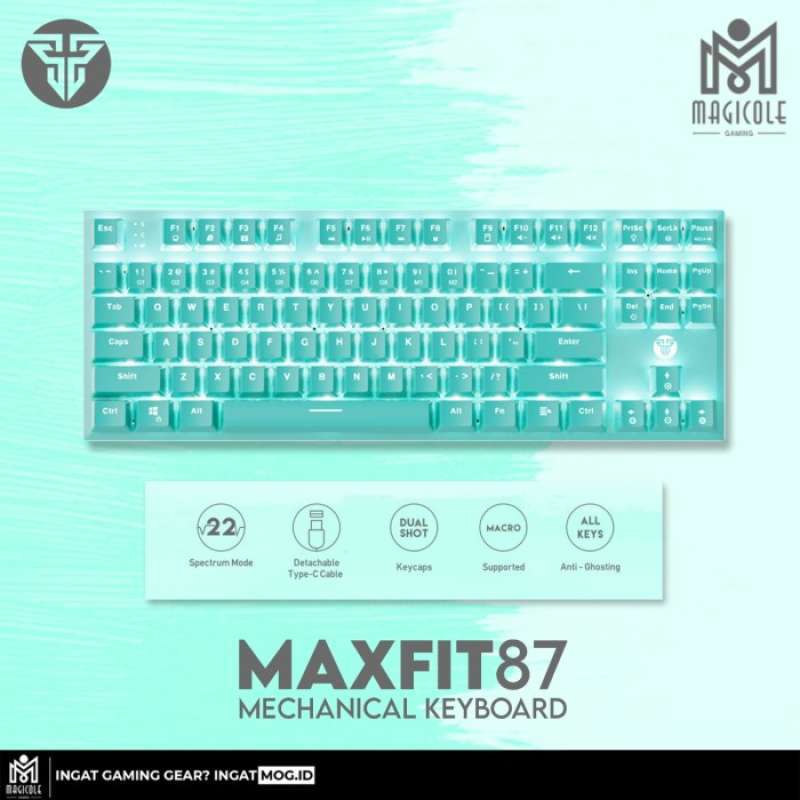 Promo Fantech Mint Edition Maxfit87 Mk856 Tkl Mechanical Gaming ...