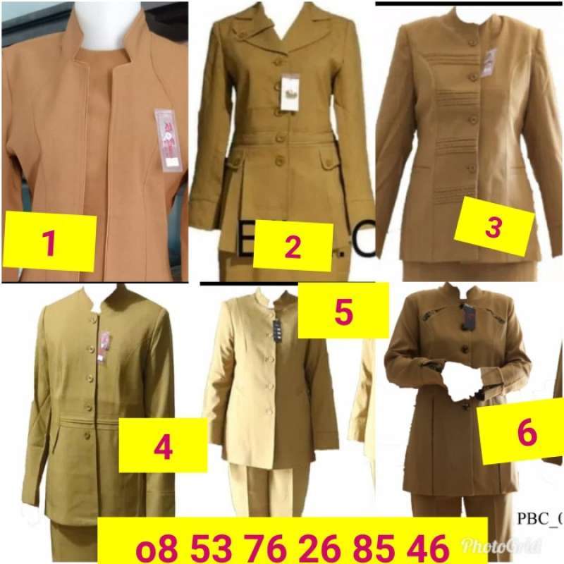 Promo baju seragam blazer pemda dinas pdh guru pns wanita Diskon 11% di Seller ILVA ZAZILATUL ...