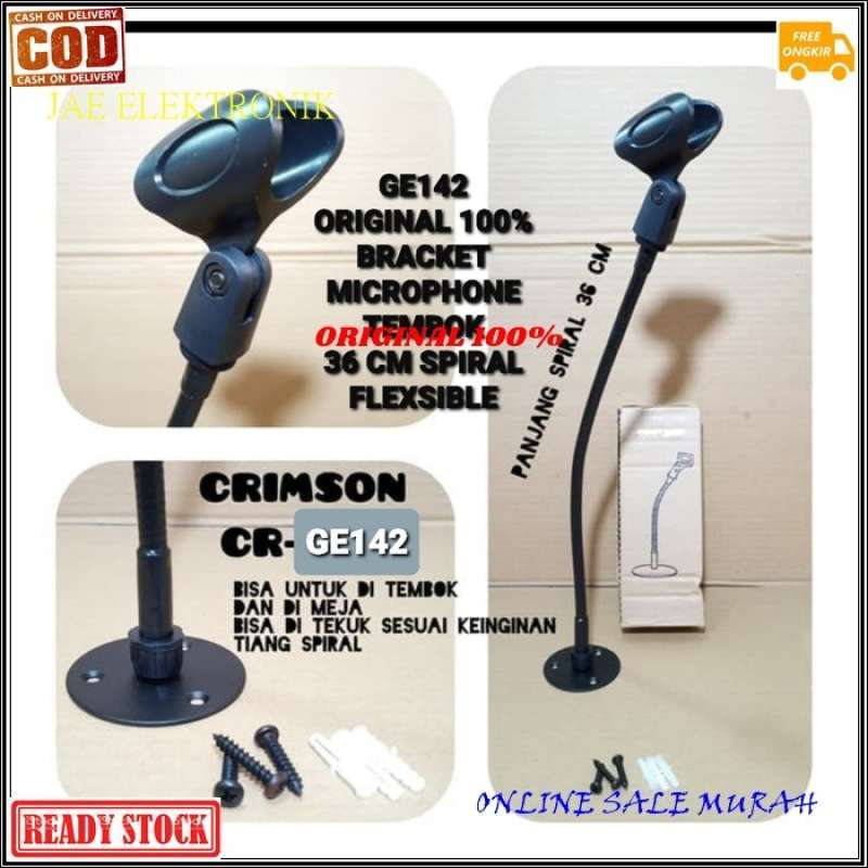 Promo original bracket microphone breket mic stand besi mik dinding ...