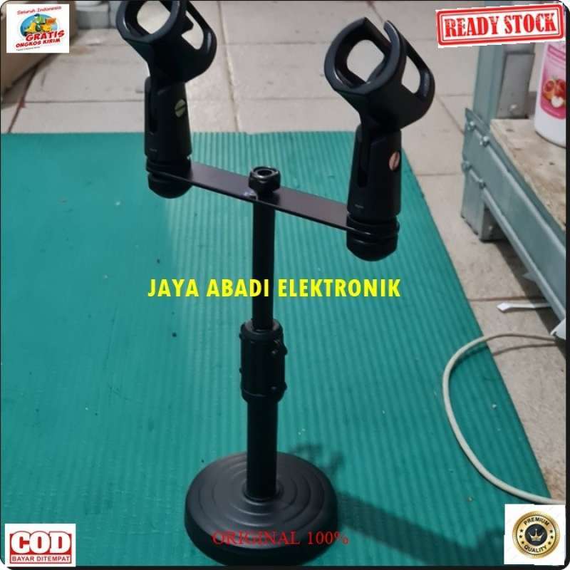 Promo ORIGINAL TIANG STAND MIC HOLDER CABANG 2 IN 1 MIK MICROPHONE ...