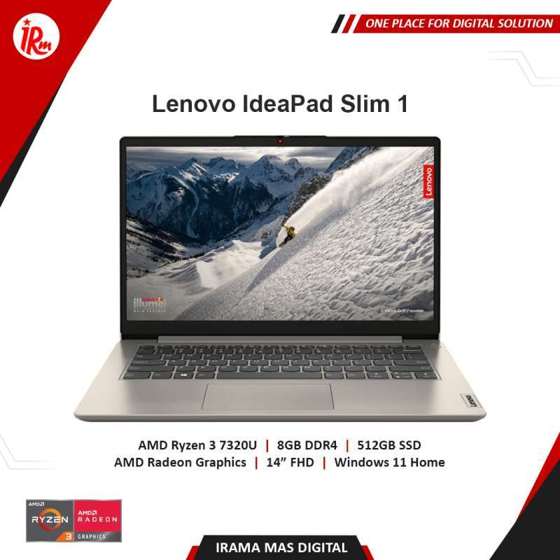 Jual Lenovo IdeaPad Slim 1 - AMD Ryzen 3 7320U 8GB 512GB SSD FHD W11 ...