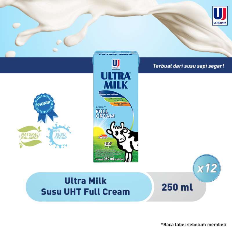 Promo Ultra Milk Susu UHT Full Cream 250ml [Paket isi 12 pcs] Diskon 6% di Seller Ultra Milk ...