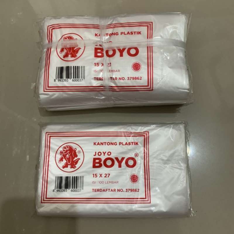 Jual [1kg] Boyo Plastik 15x27 Kantong Plastik Joyo Boyo 1kg isi 100 Lembar di Seller Toko Bahan ...