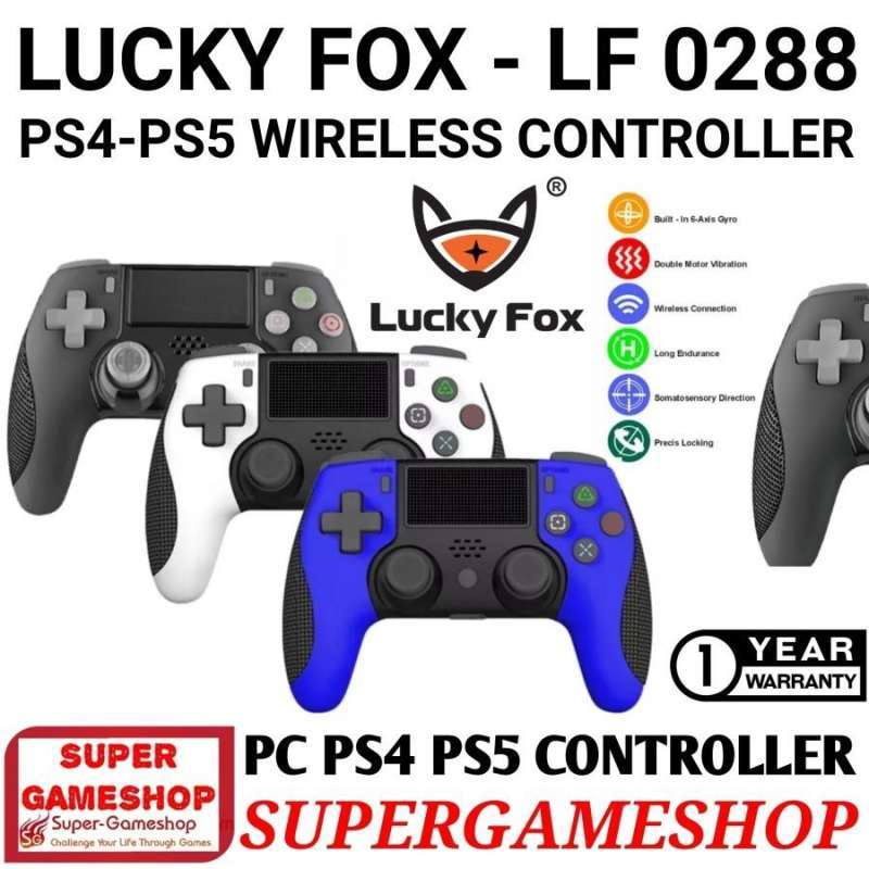 Jual Stik PS4 Stik PS5 Wireless Controller Lucky Fox For PC PS4 PS5 ...