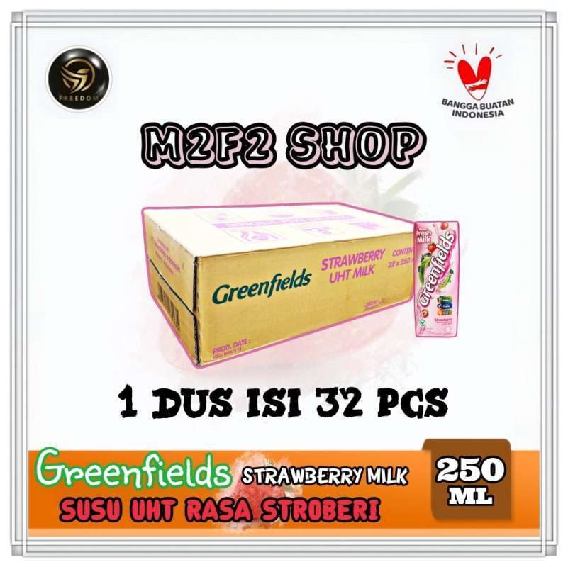 Promo Greenfields Susu Kotak UHT Strawberry Milk | Stroberi - 250 ml (Kemasan Karton) Diskon 17% ...