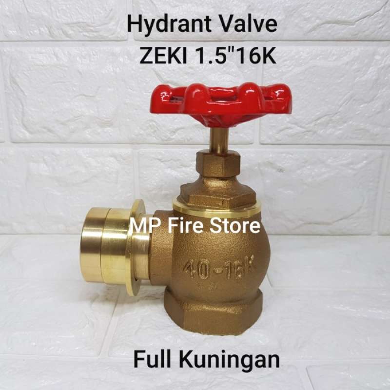 Promo Kran Hidran Hydrant Valve Pemadam Zeki 1.5 16K Full Kuningan ...