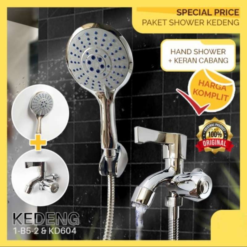 Promo Set Shower Kedeng Kd1-B5-2 + Kran Cabang / Hand Shower Full Set Diskon 33% di Seller KSM ...