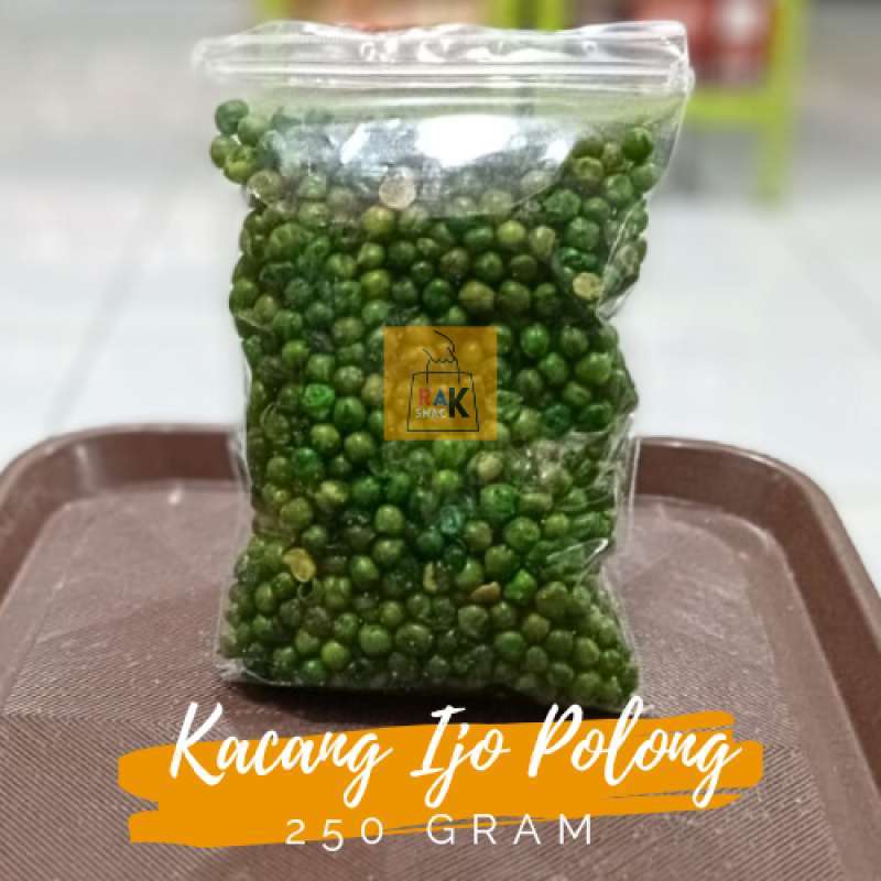 Jual Kacang Polong Ijo 250gr | Snack Kacang | Snack Murah Kemasan Pouch ...