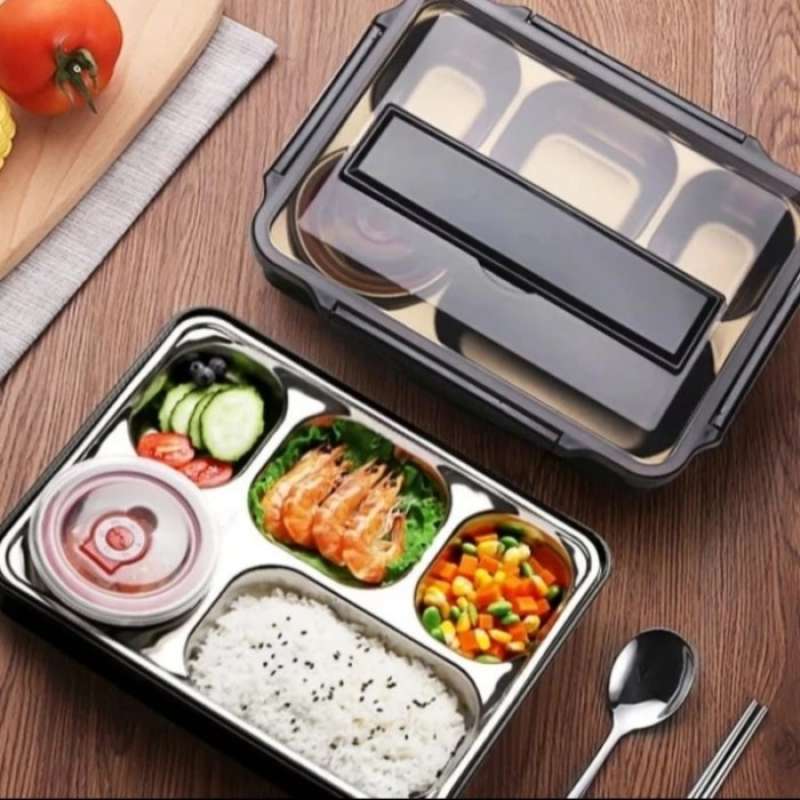 Promo Lunch Box Kotak Makan Stainless 5 Sekat Ada Tempat Soup Diskon 23 ...