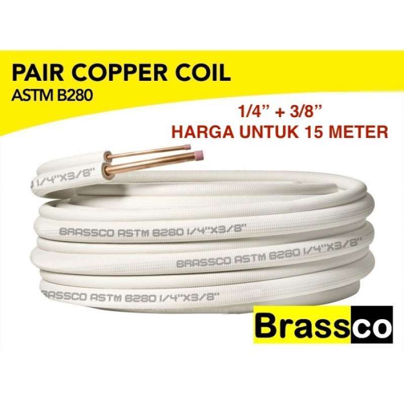 Promo Pipa Ac Ukuran 1/4 X 3/8 Set Dengan Isolasi 15 Meter - Brassco ...