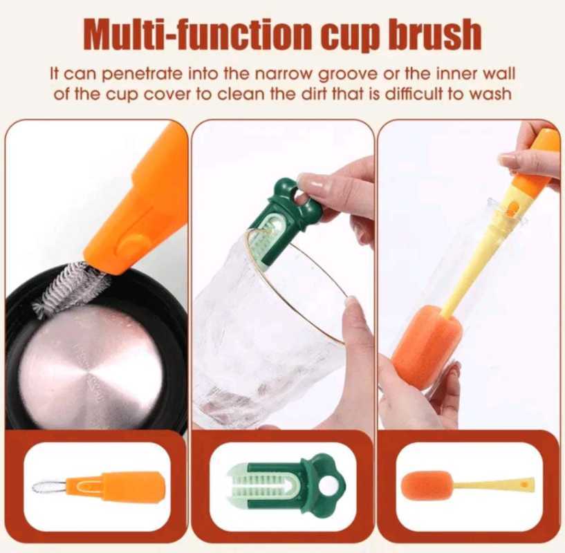 Jual Sikat Pembersih Botol Set 3in1 Gagang Panjang / Alat Pembersih ...