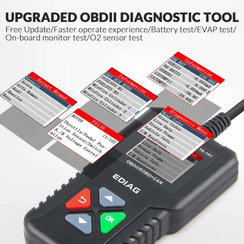 Jual Scanner Mobil Ya-101 - Ediag Kingbolen - Alat Check Engine Obd2 ...