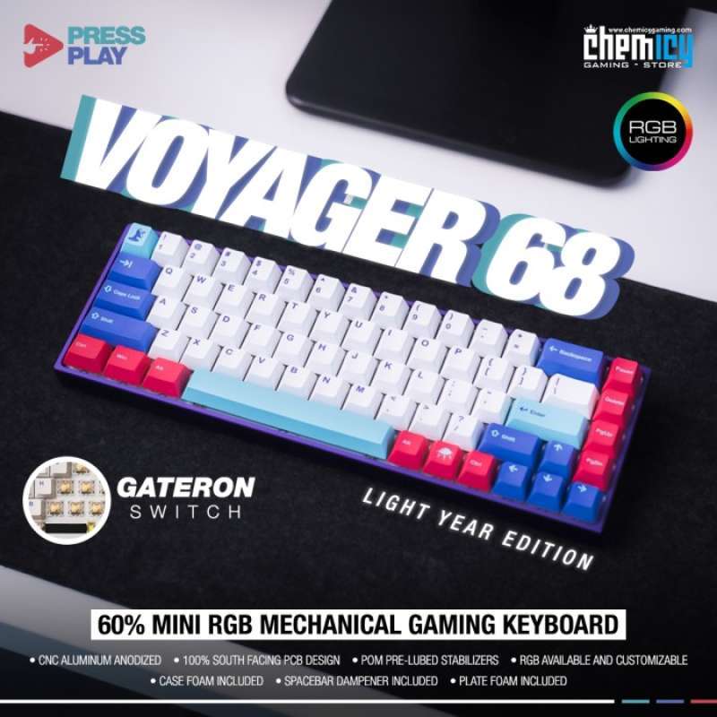 Jual Press Play Voyager 68 Lightyear Edition Hotswap Mechanical ...