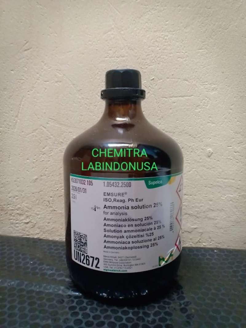 Promo Merck 105432 Ammonia Solution 25% Cap 2.5 L Larutan Amonia Diskon ...