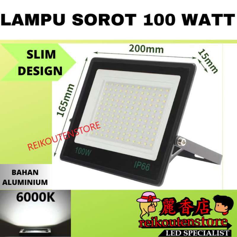 Promo Lampu Sorot Led 100 Watt Led Tembak 100W Outdoor Floodlight Mata ...