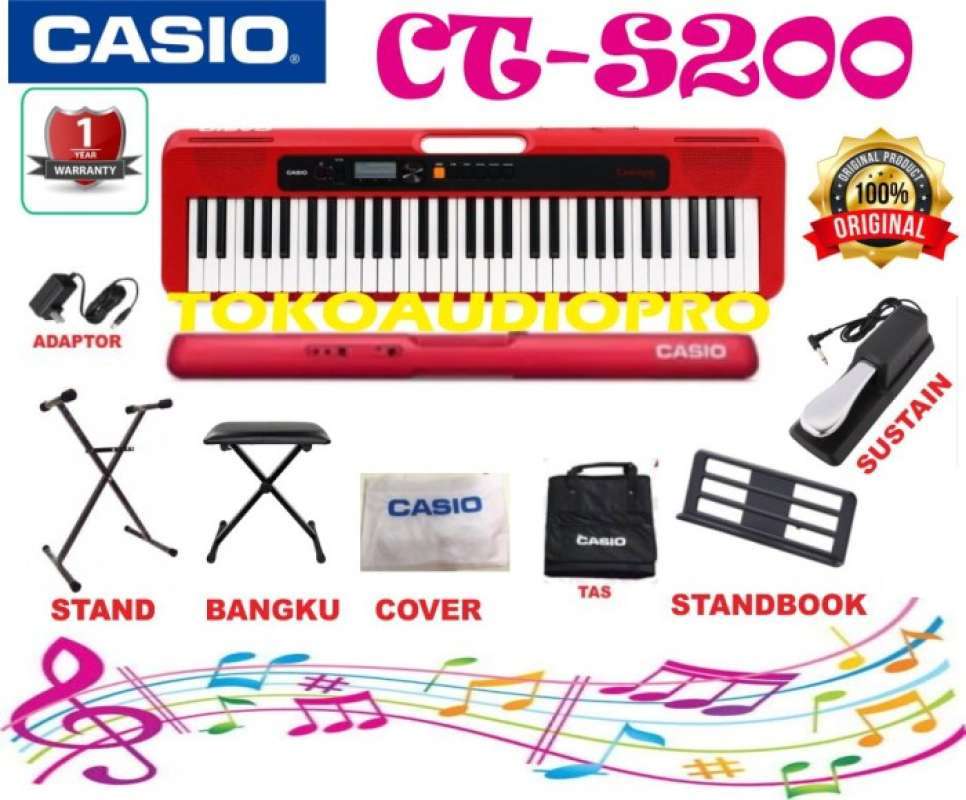 Promo Casio CT-S200 CTS200 cts 200 Paket Keyboard Casiotone Diskon 33% ...