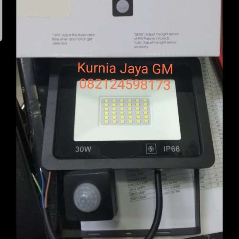 Promo Lampu Sorot Led Sensor Pir 30Watt / Led Smd Sensor Cahaya / Gerak ...