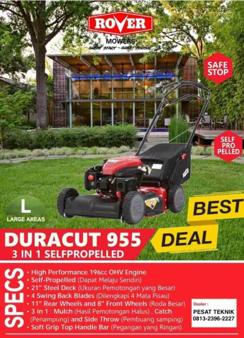 Jual Mesin Potong Rumput Dorong Rover Duracut 955 di Seller Aman Shop ...