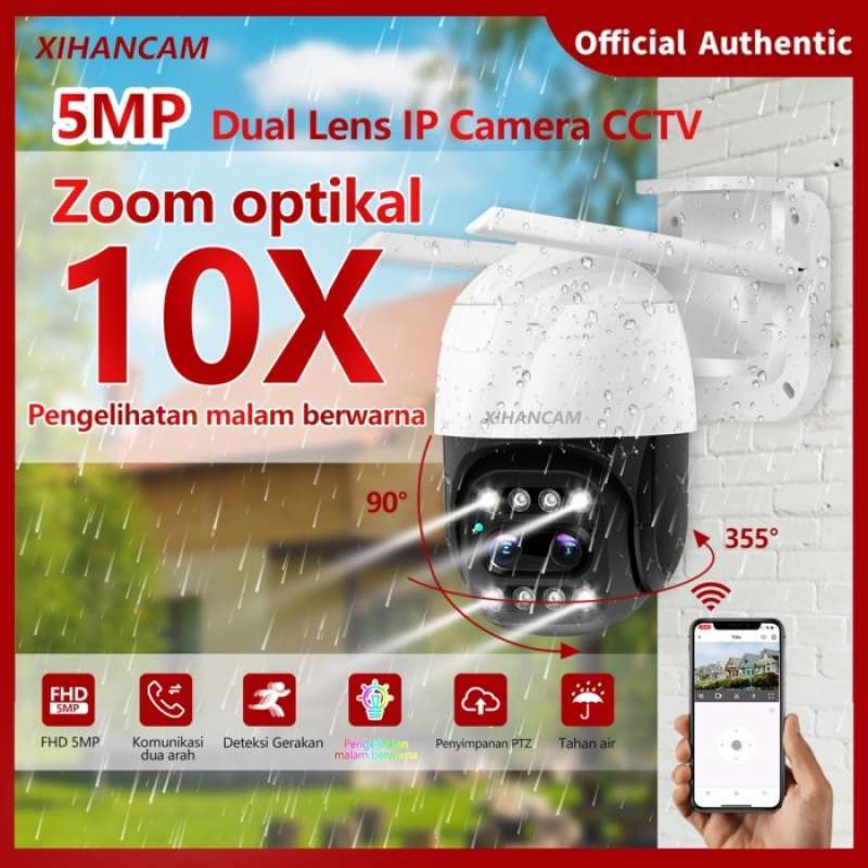Jual Xihancam 5mp Dual Lens Kamera Cctv Wifi Outdoor Waterproof 360 ...