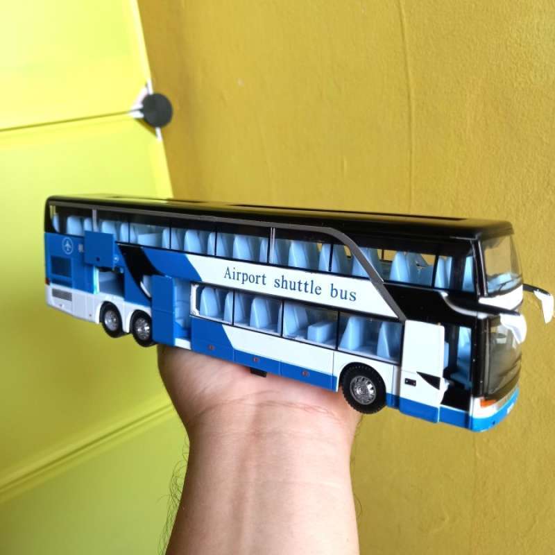 Promo maianan diecast bus double decker tingkat mainan bis oleng bahan ...