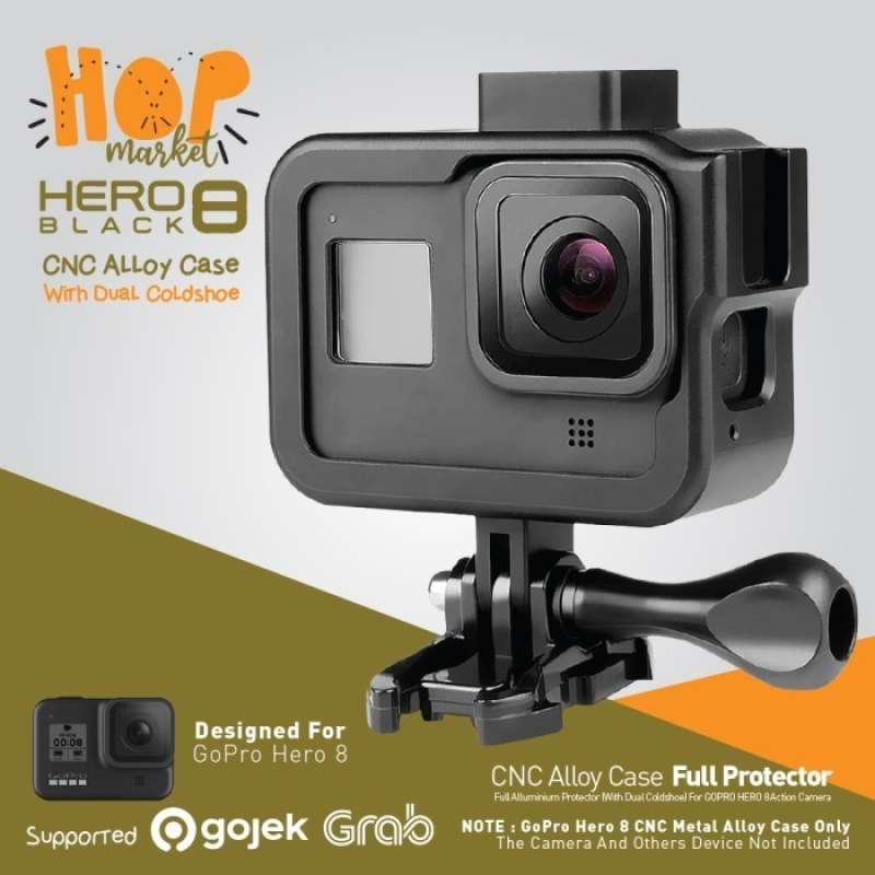 Promo Aluminium Case GoPro HERO 8 Black Metal Casing with Extension MIC LED Diskon 23% di Seller ...