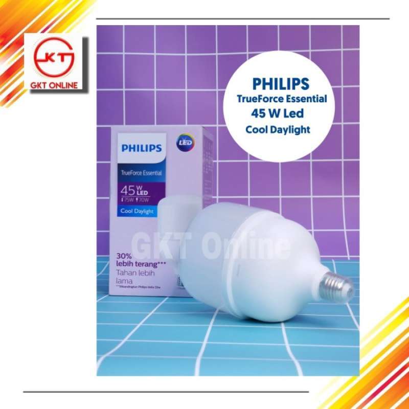 Promo PHILIPS TrueForce Essential 45W E27 LED Bulb Highbay - Cahaya ...