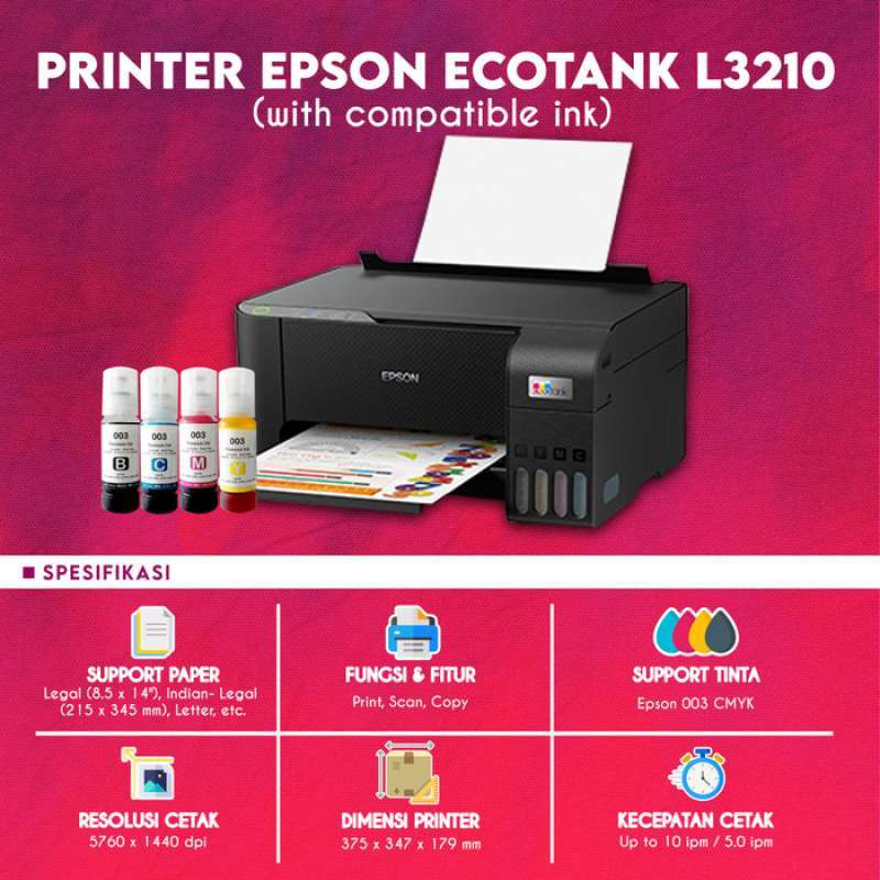 Promo Epson Ecotank L3210 A4 All-In-One Ink Tank Printer Pengganti L3110 Diskon 6% di Seller ...