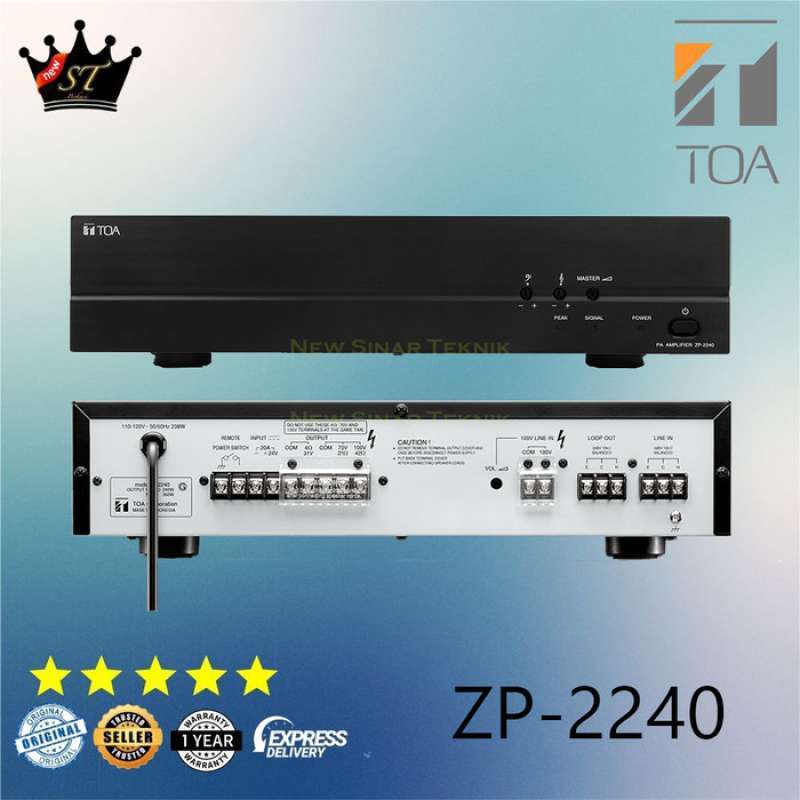 Promo TOA ZP-2240 ZP2240 Power Amplifier Amply Ampli 240 Watt 100V 100 ...