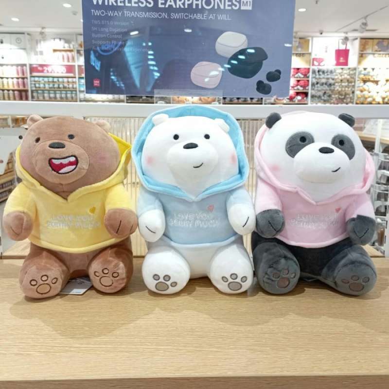 Promo Miniso We Bare Bears Boneka Hoodie Diskon 23% di Seller Andalas ...